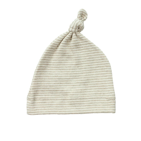 Topknot Baby Hat -Oatmeal - Jacob Little Pty Ltd